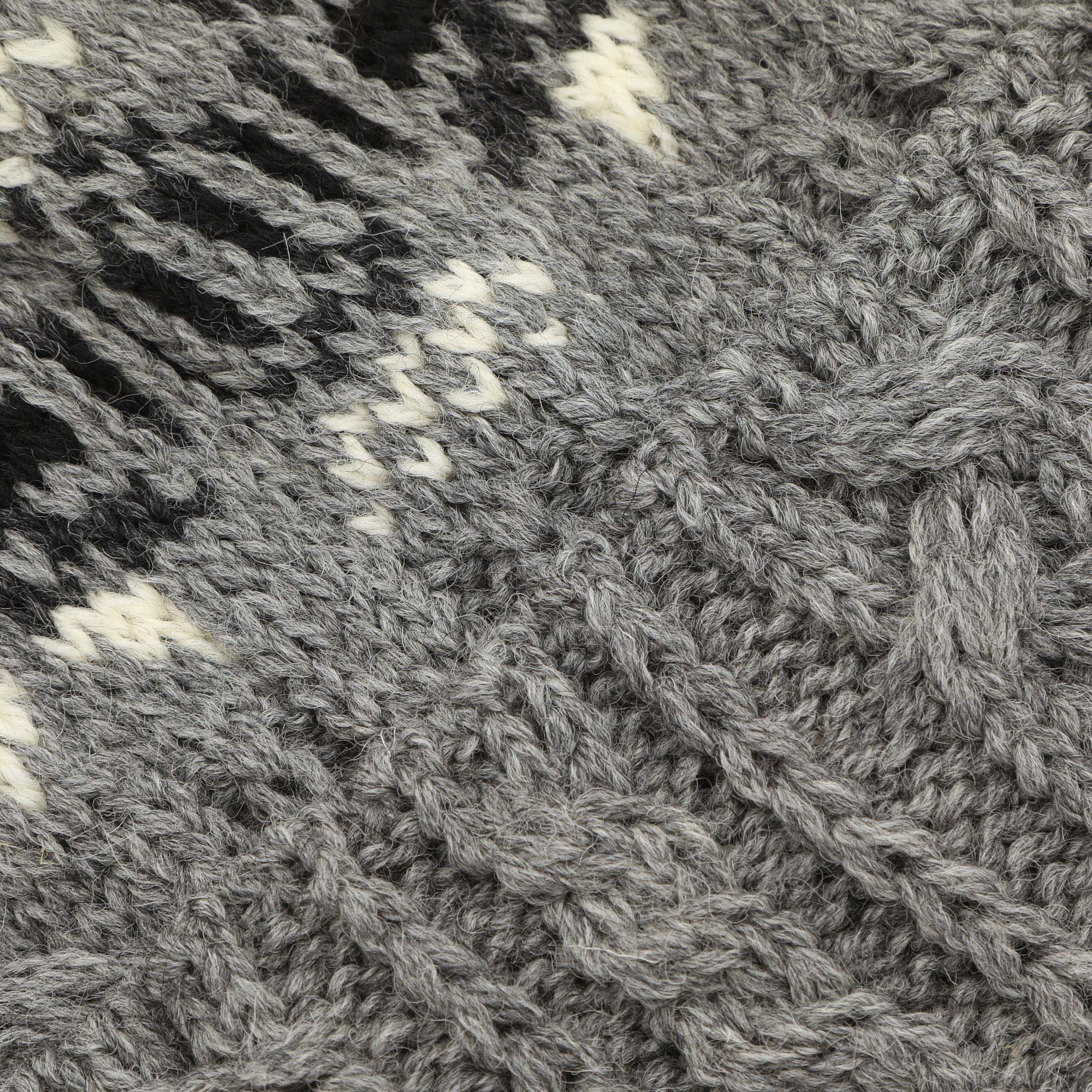 Cable Knit Snowflake Hat - Grey – Highland 2000